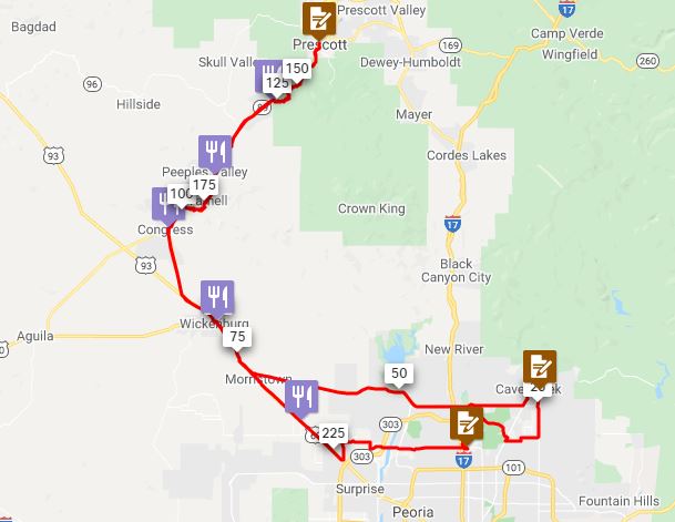 Arizona Brevet Routes
