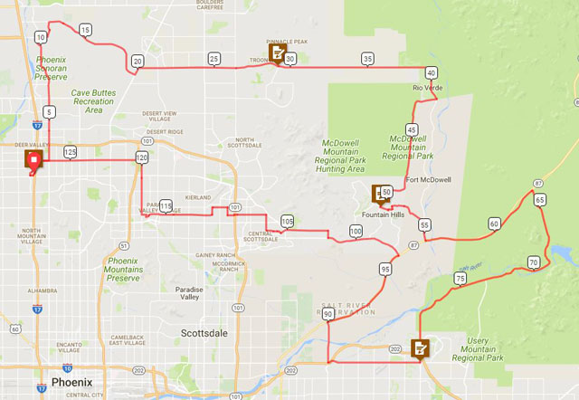 Arizona Brevet Routes